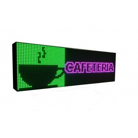LETRERO LED PROGRAMABLE EN RGB, 1 CARA. DISPONIBLE EN VARIOS TAMAÑOS